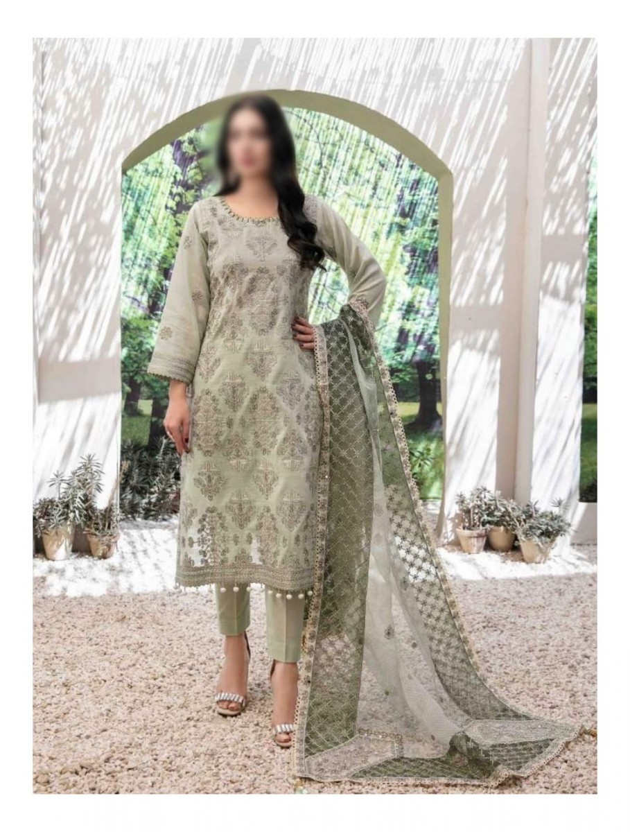 Tawakkal Anchal Slub Embroidered Lawn Collection D 6743 - Lawncollection.pk