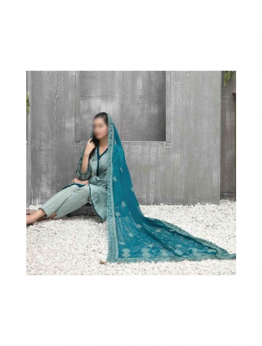 Saaliha Lawn Schiffli Table Print Chiffon Dupatta By Tawakkal Fabrics D ...