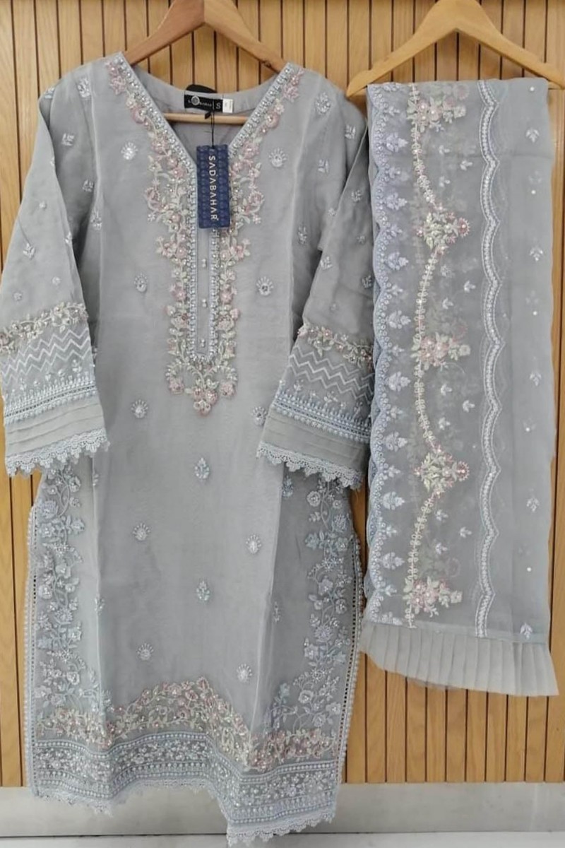 Sada Bahar Stitched 2 Piece Festive Formal Collection2022 Gl 53 Grey ...
