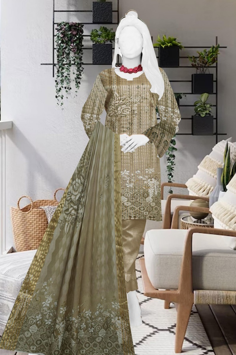 Meem Jeem By Javed Arts Unstitched 3 Piece Digital Lining Winter ...
