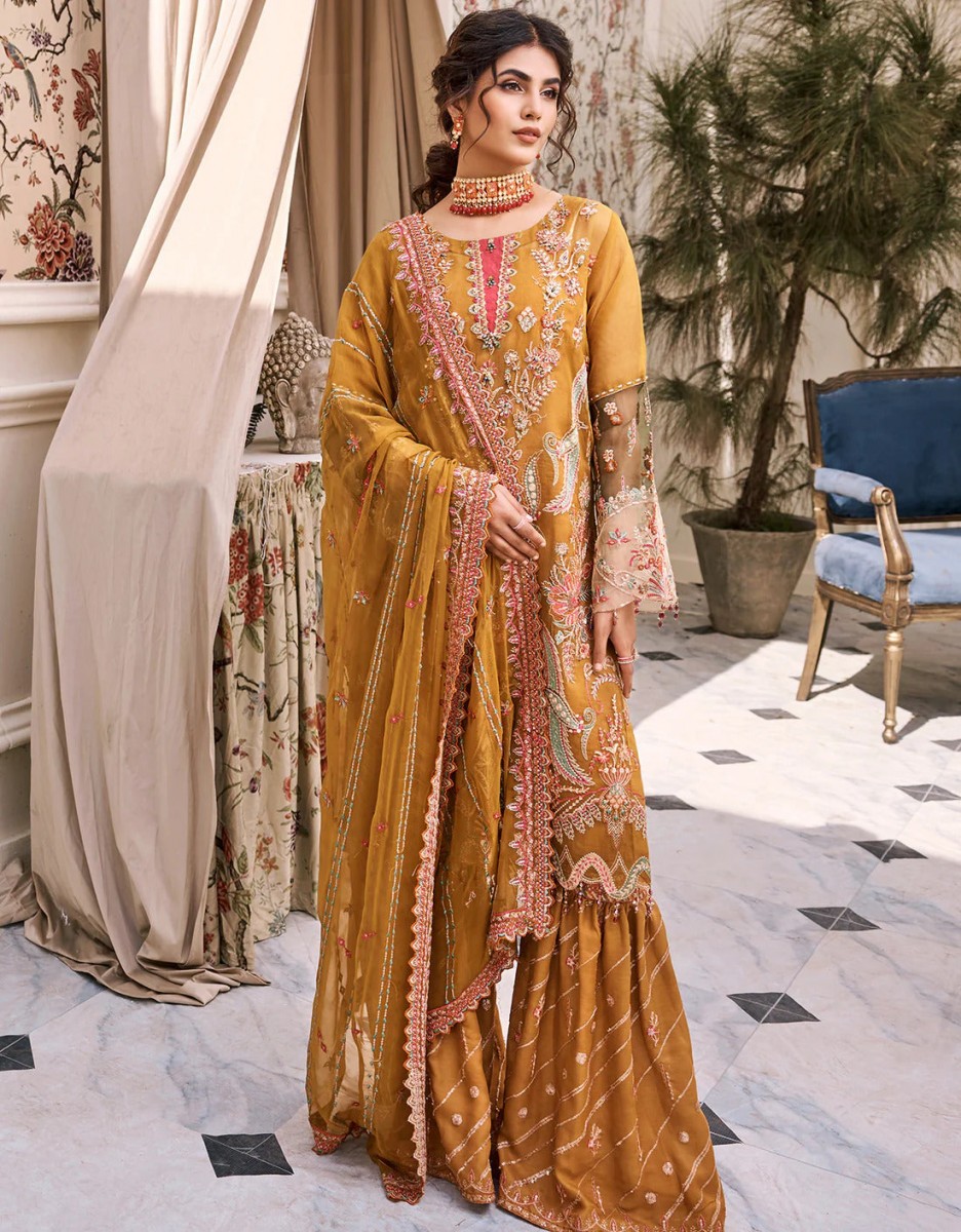 Eshaal By Emaan Adeel Unstitched 3 Piece Emb Organza Collection2023 Esh ...