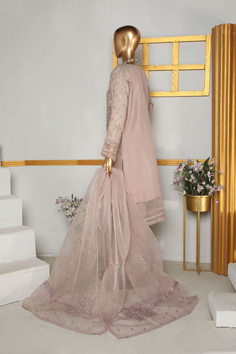 Hz Stitched 3 Piece Embroidered Organza Formal Collection2023 Hzk 74 ...