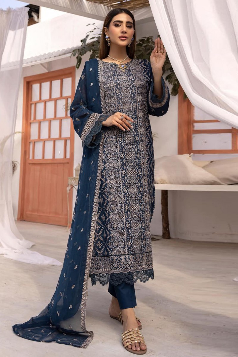 Mahees By Riaz Arts Unstitched 3 Piece Emb Swiss Collection2023 Ms 04 ...