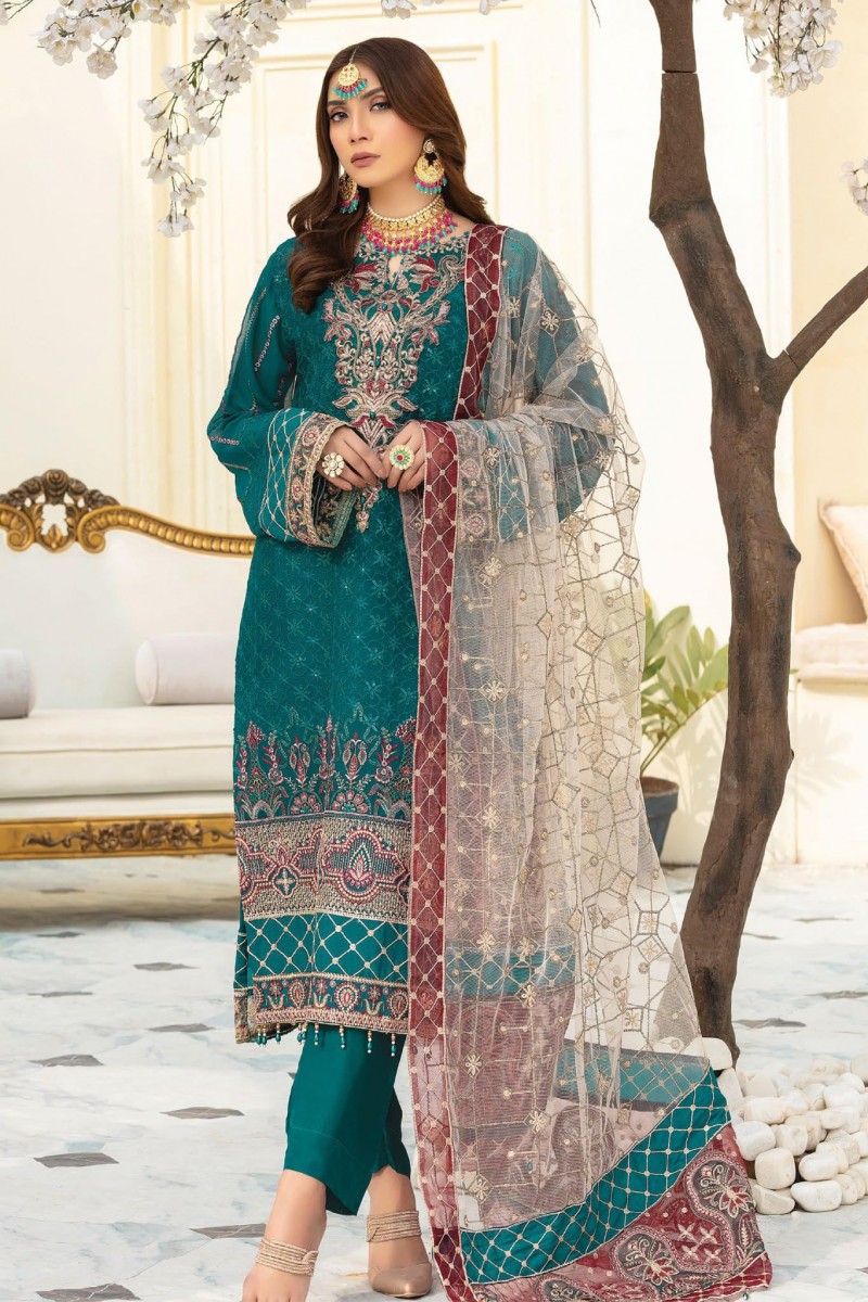 Zartasha By Mah E Rooh Semi Stitched 3 Piece Luxury Chiffon ...