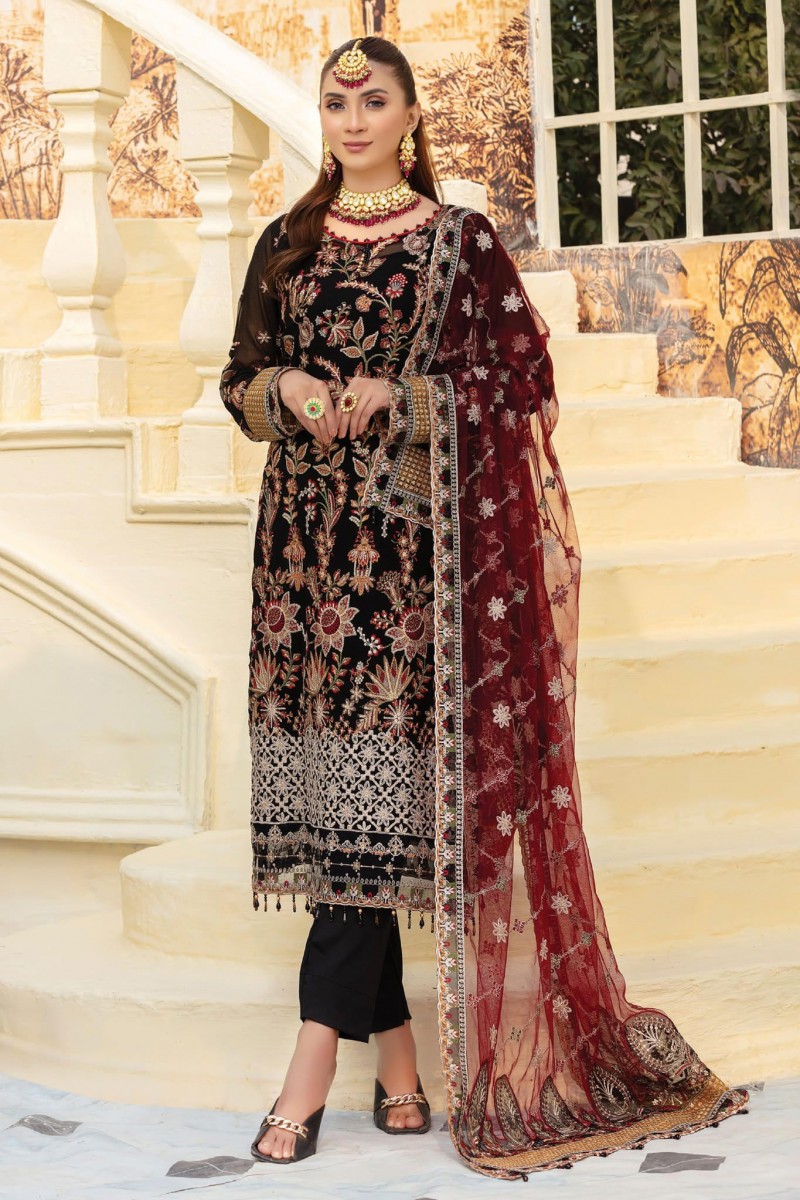 Zartasha By Mah E Rooh Semi Stitched 3 Piece Luxury Chiffon ...