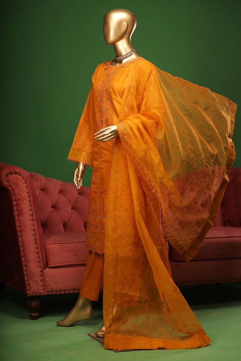 Bin Saeed Stitched 3 Piece Embroidered Cotton Kari Collection2023 Zds ...