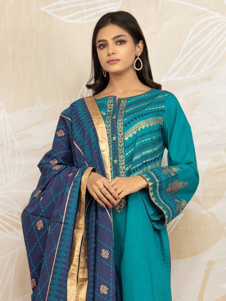 Edenrobe Women Unstitched Summer Premium Ewu22v1 23686 Unstitched Sea ...