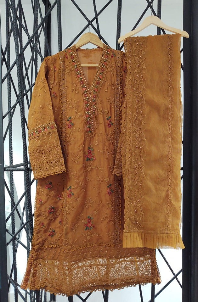 Sada Bahar Stitched 2 Piece Festive Formal Collection2023 B 114 Mustard ...