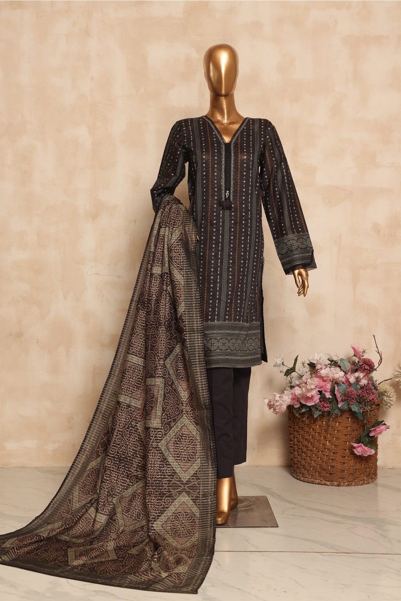 Sada Bahar Stitched 3 Piece Printed Lawn Collection2023 Dpl 1066 Black ...