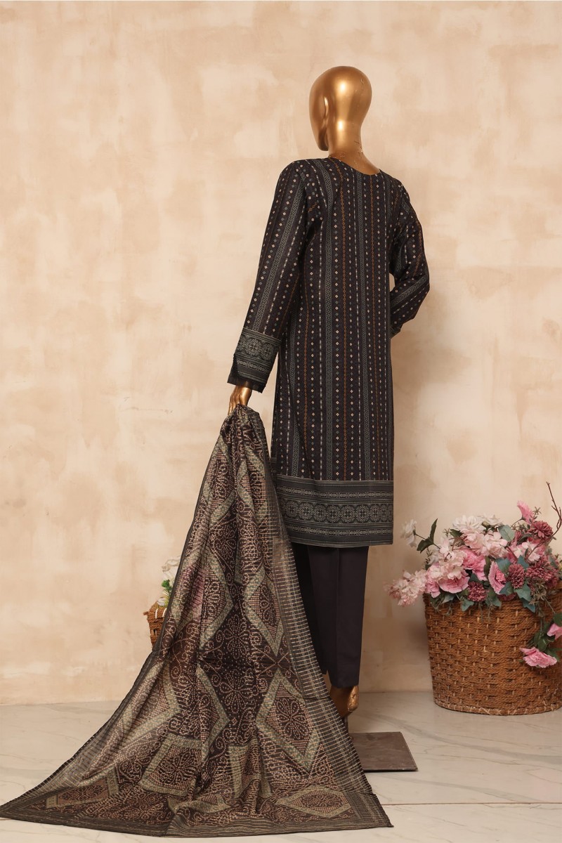 Sada Bahar Stitched 3 Piece Printed Lawn Collection2023 Dpl 1066 Black ...
