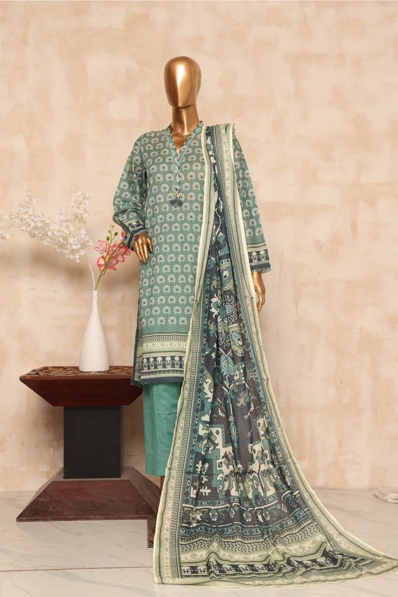 Sada Bahar Stitched 3 Piece Printed Lawn Collection2023 Dpl 1082 Azure ...