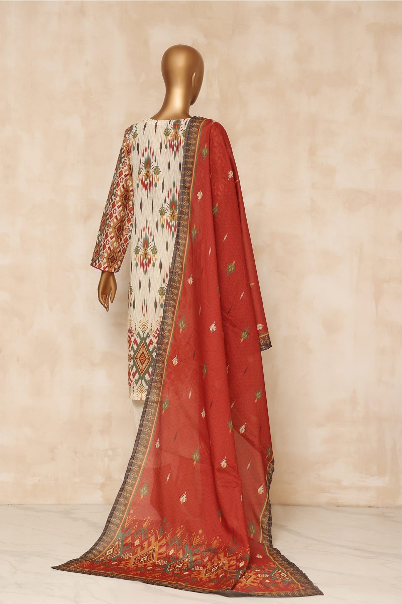 Sada Bahar Stitched 3 Piece Printed Lawn Collection2023 Dpl 3809 Maroon ...