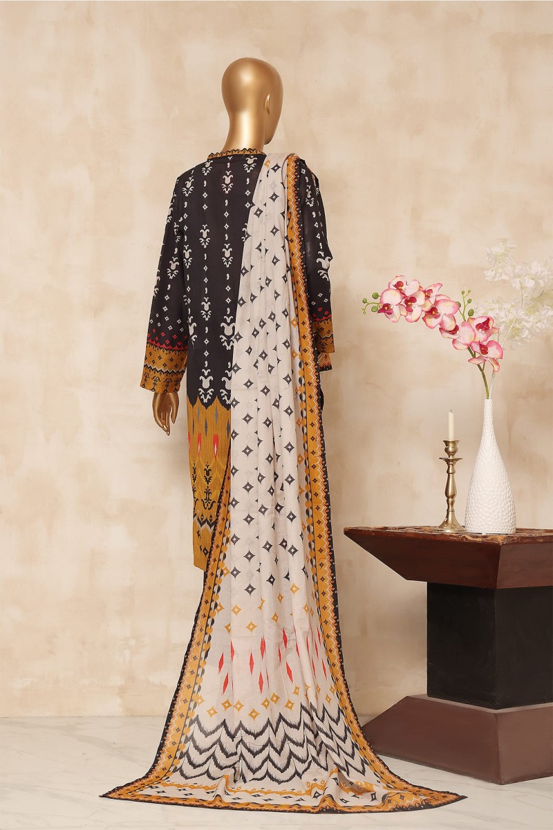 Sada Bahar Stitched 3 Piece Printed Lawn Collection2023 Dpl 5224 Black ...