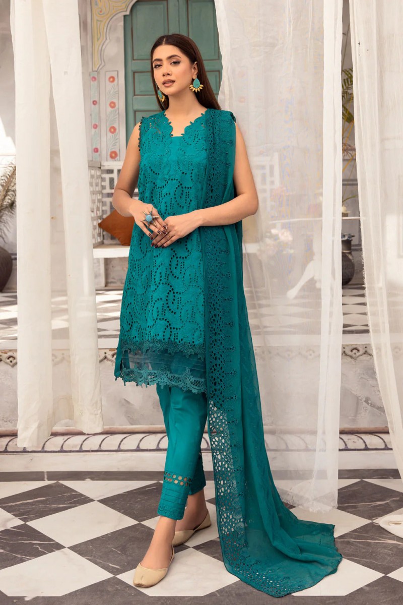 Suhana By Johra Unstitched 3 Piece Festive Chikankari Lawn Collection2023 Jh 283 - Lawncollection.pk