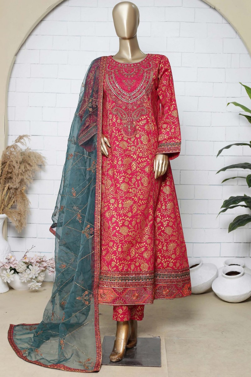Chandni Ratain By Bin Saeed Stitched 3 Piece Emb Frocks Collection2023 ...