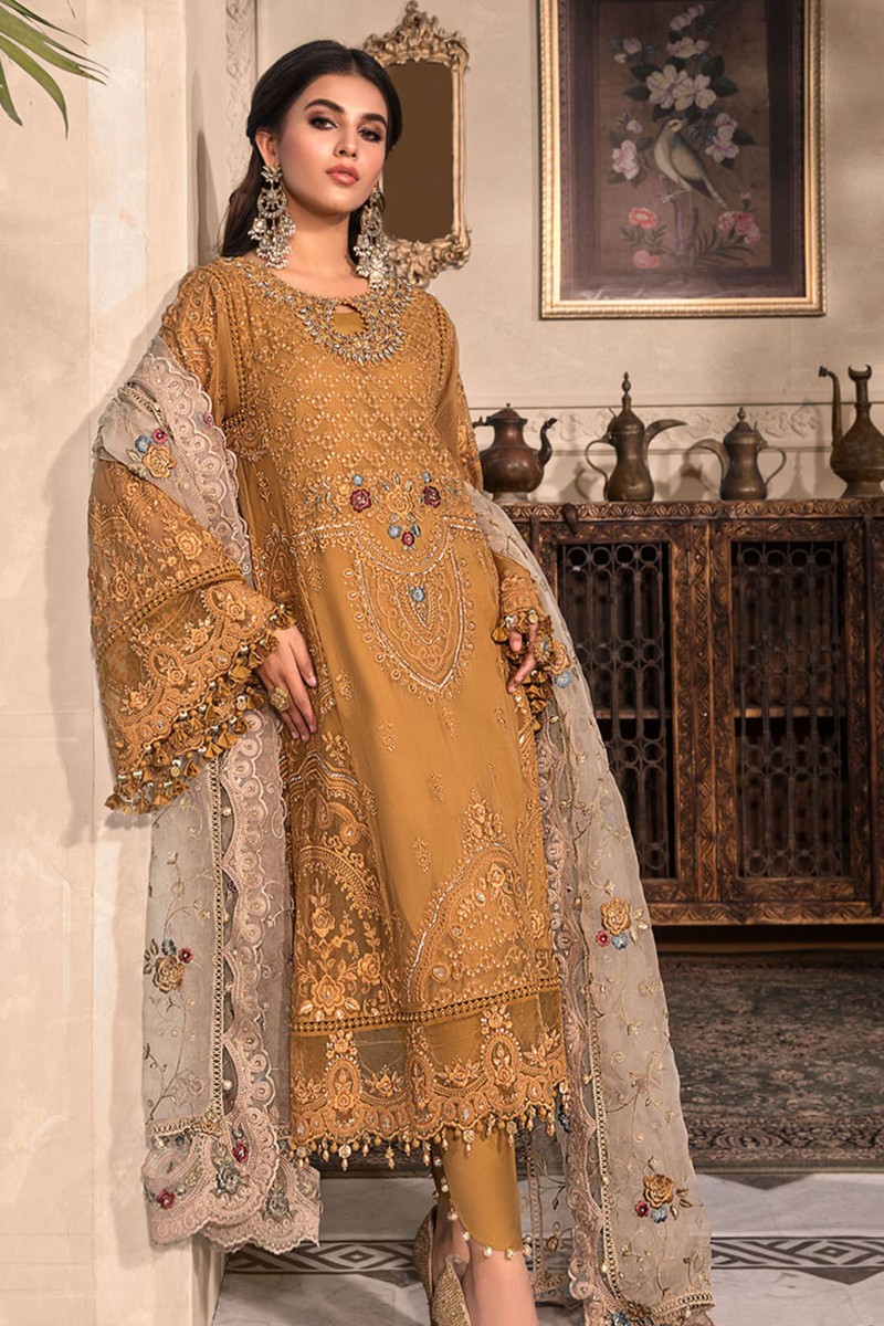 Maria B Mbroidered Unstitched 3 Piece Heritage Collection2023 Bd 2606 ...