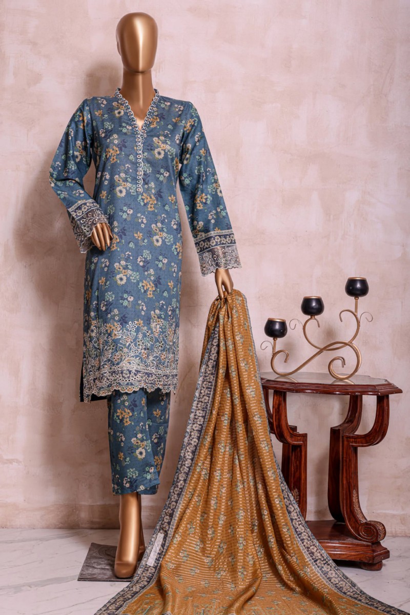 Sada Bahar Stitched 3 Piece Cutwork Emb Lawn Collection2023 Ds 073 ...