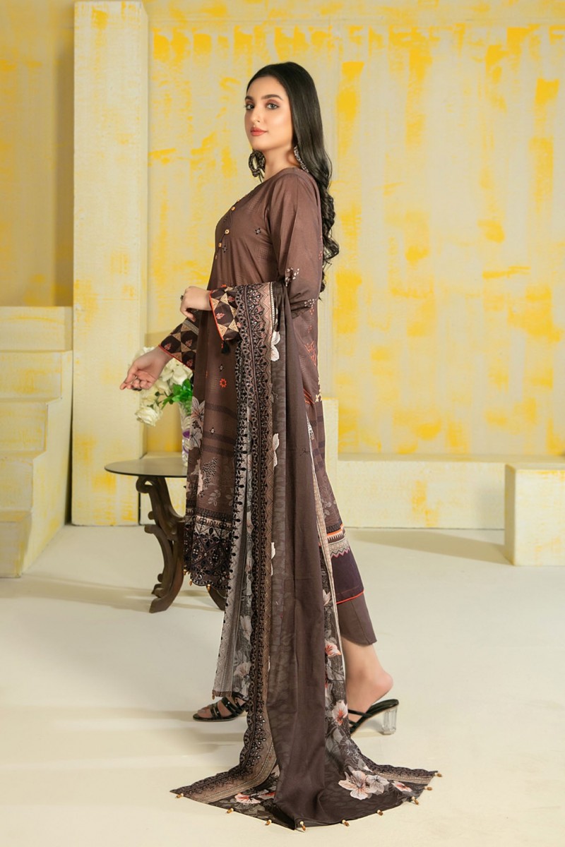 Samara By Tawakkal Unstitched 3 Piece Digital Print Emb Lawn ...