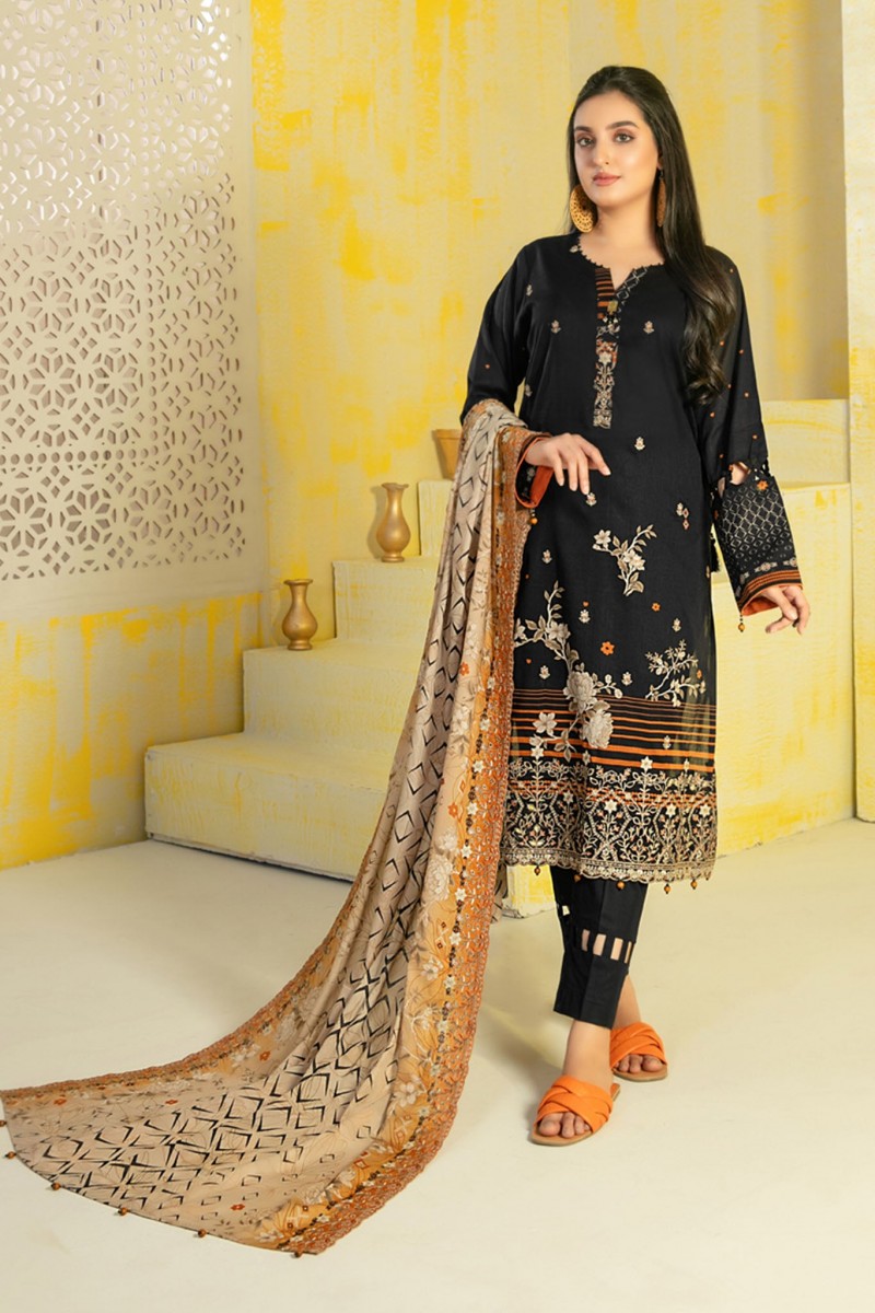 Samara By Tawakkal Unstitched 3 Piece Digital Print Emb Lawn ...