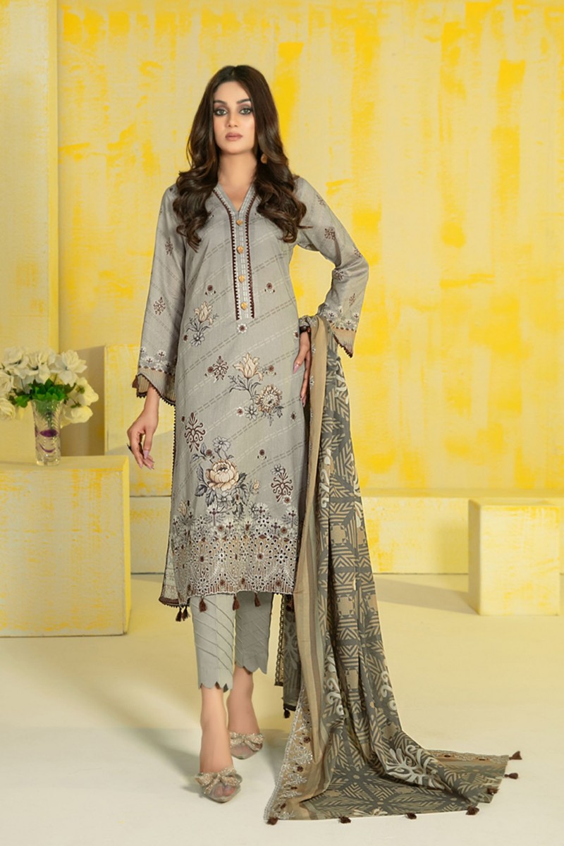 Samara By Tawakkal Unstitched 3 Piece Digital Print Emb Lawn ...