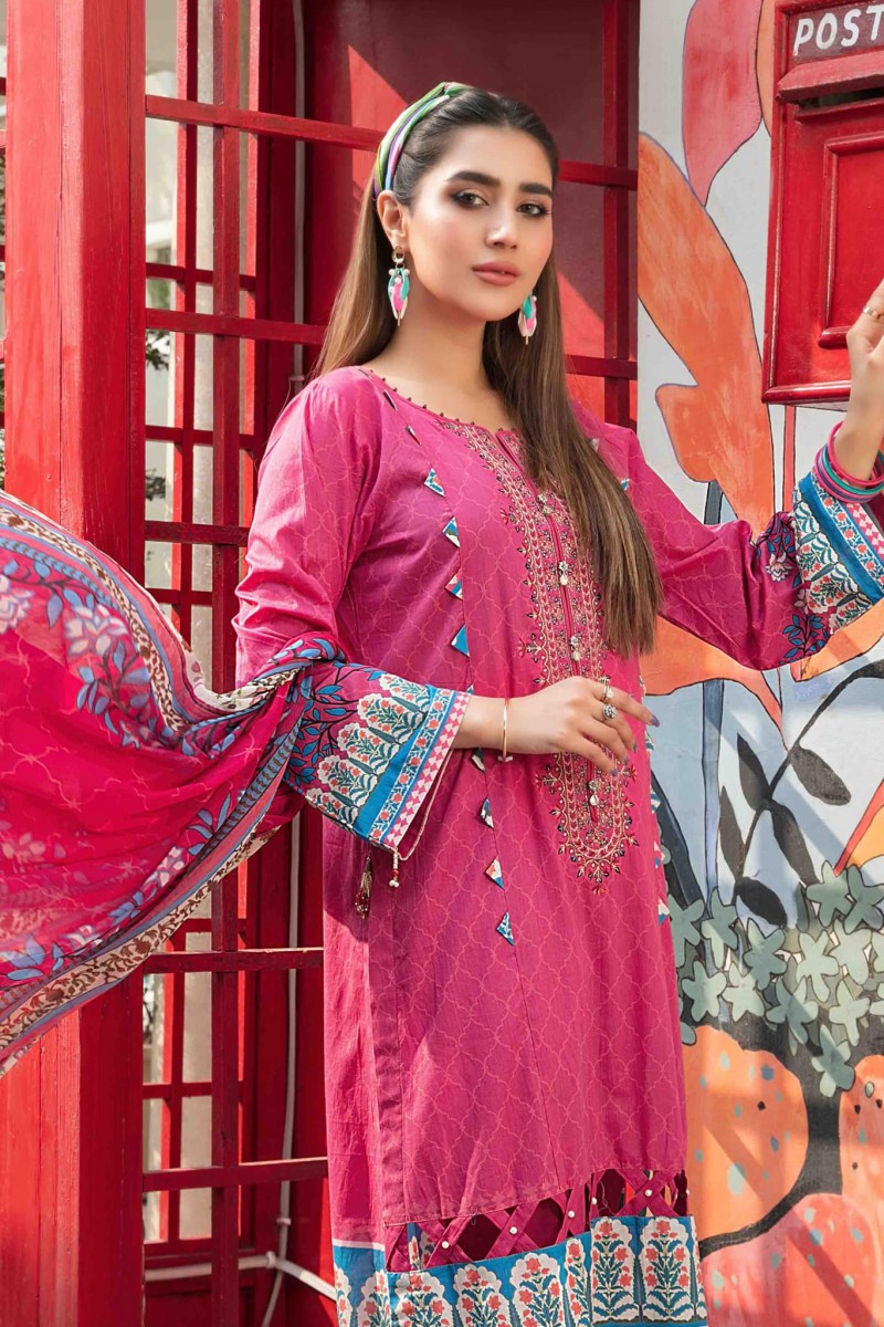 Tehzeeb By Tawakkal Unstitched 3 Piece Emb Lawn Print Collection2023 T ...