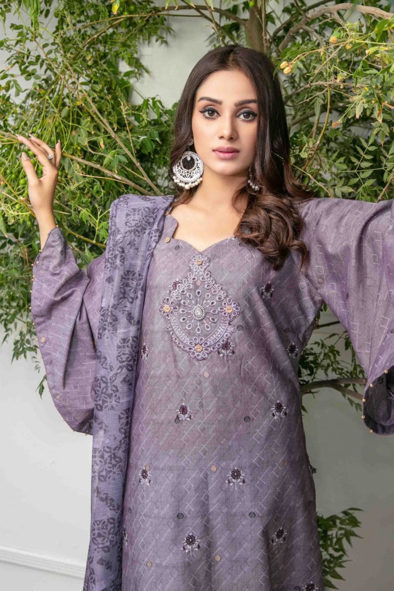 Nairah By Tawakkal Unstitched 3 Piece Broshia Banarsi Lawn ...