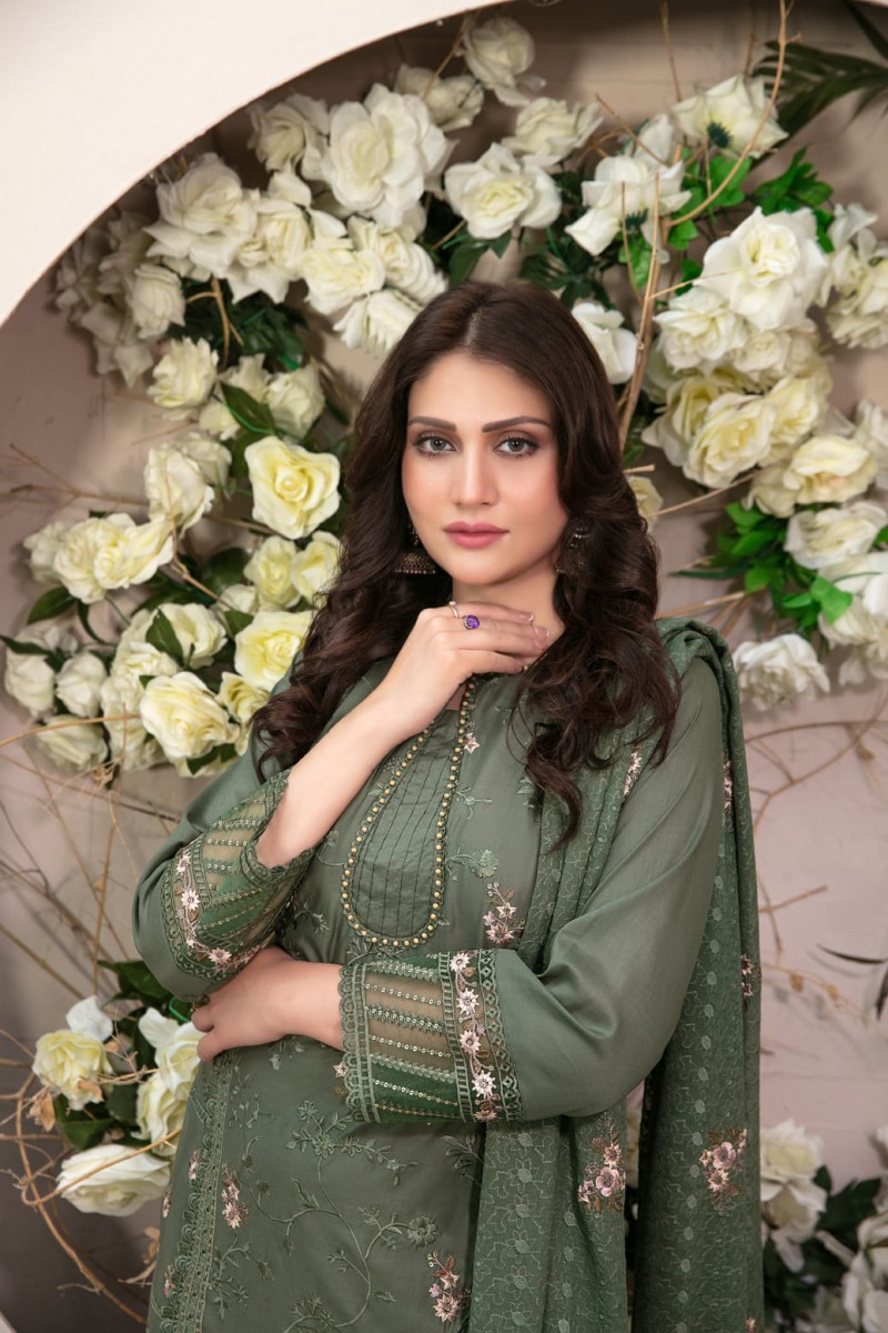 Parya By Tawakkal Semi Stitched 3 Piece Lawn Collection2023 As 012 ...