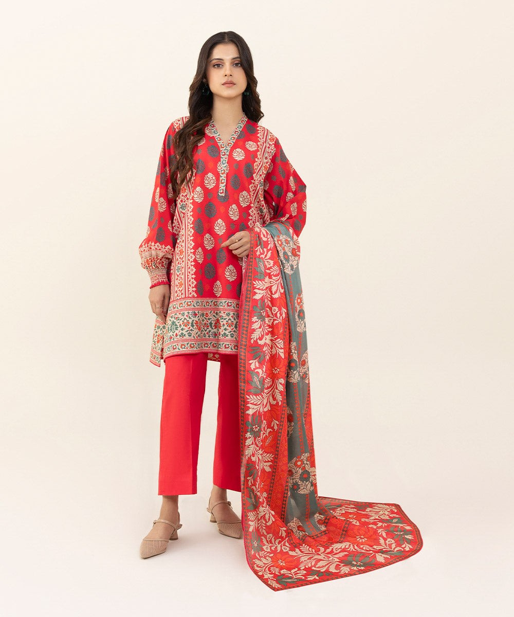 Sapphire Unstitched Lawn Collection For Women 3 Piece Printed Lawn Suit ...